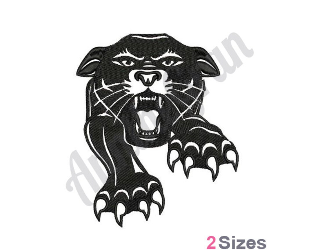 Stalking Panther Machine Embroidery Design 2 Sizes, Black Panther ...
