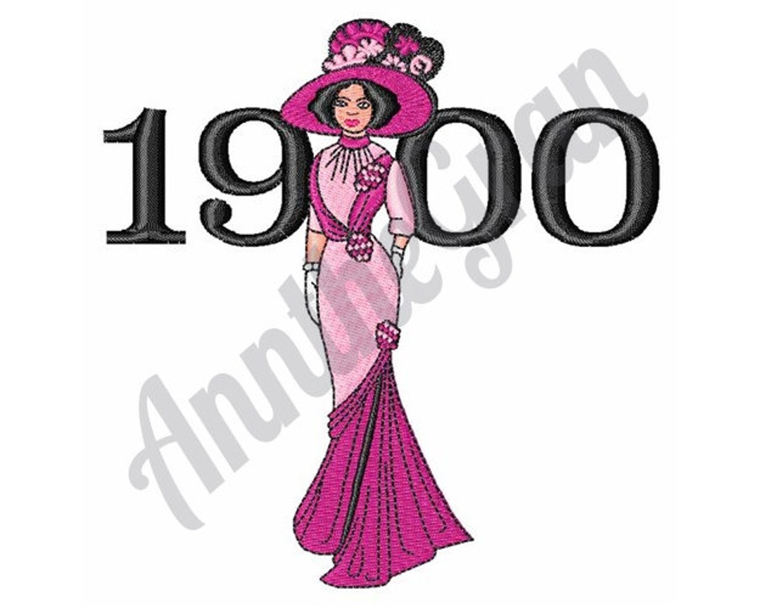 Victorian Lady Embroidery Design. Machine Embroidery Design. 1900s ...