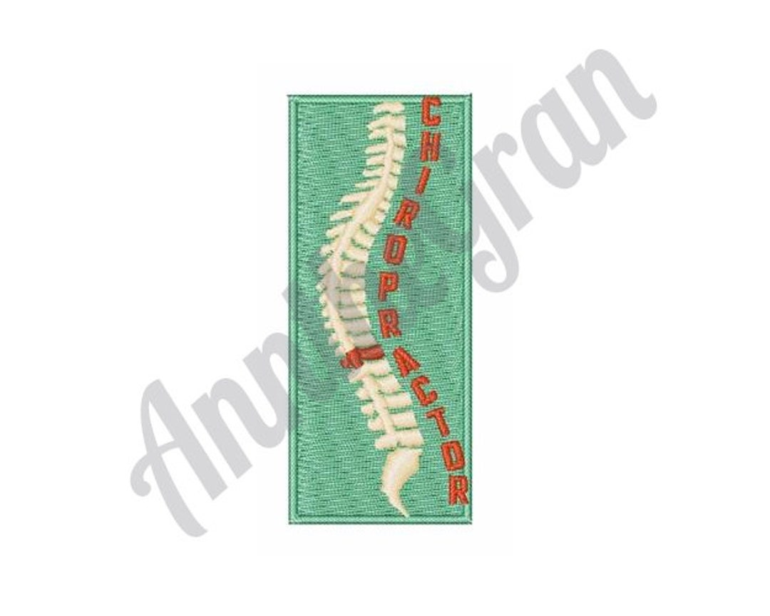 Chiropractor Machine Embroidery Design, Human Spine Embroidery ...