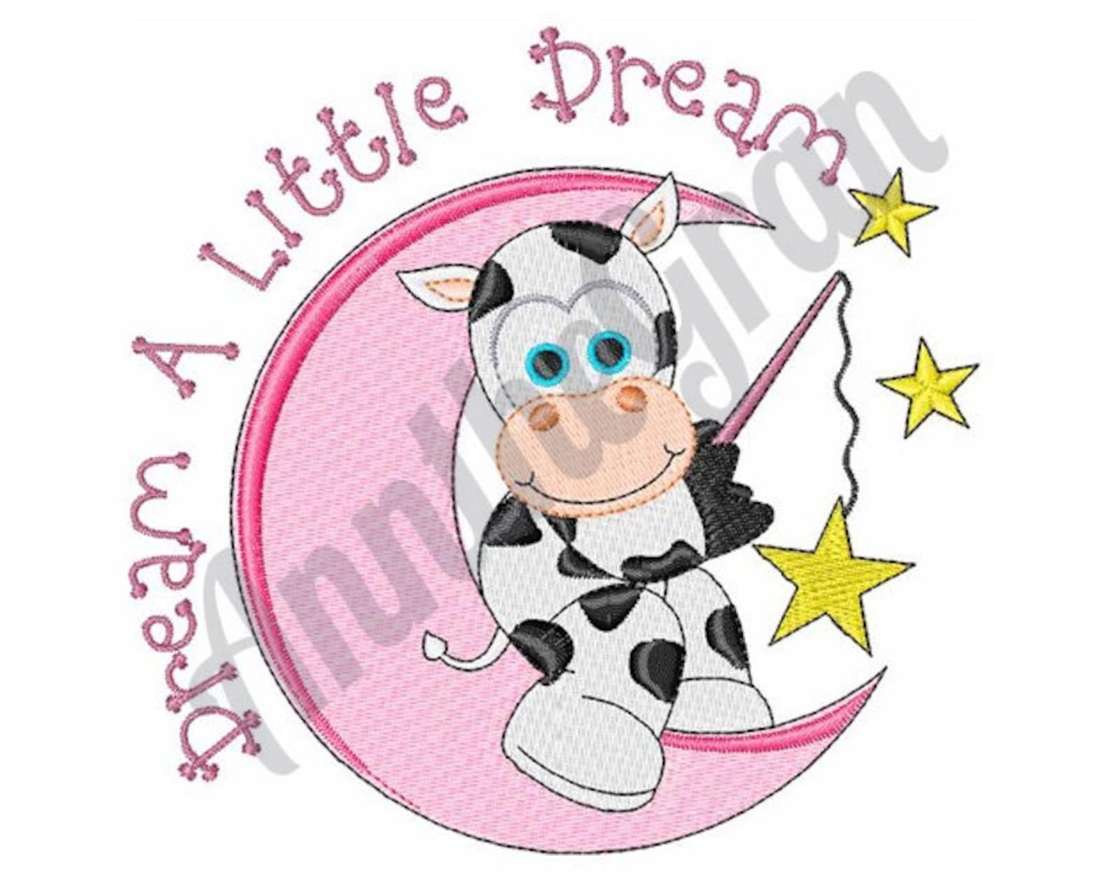 Baby Cow Dream Pattern. Good Night Pattern. Machine Embroidery | Etsy