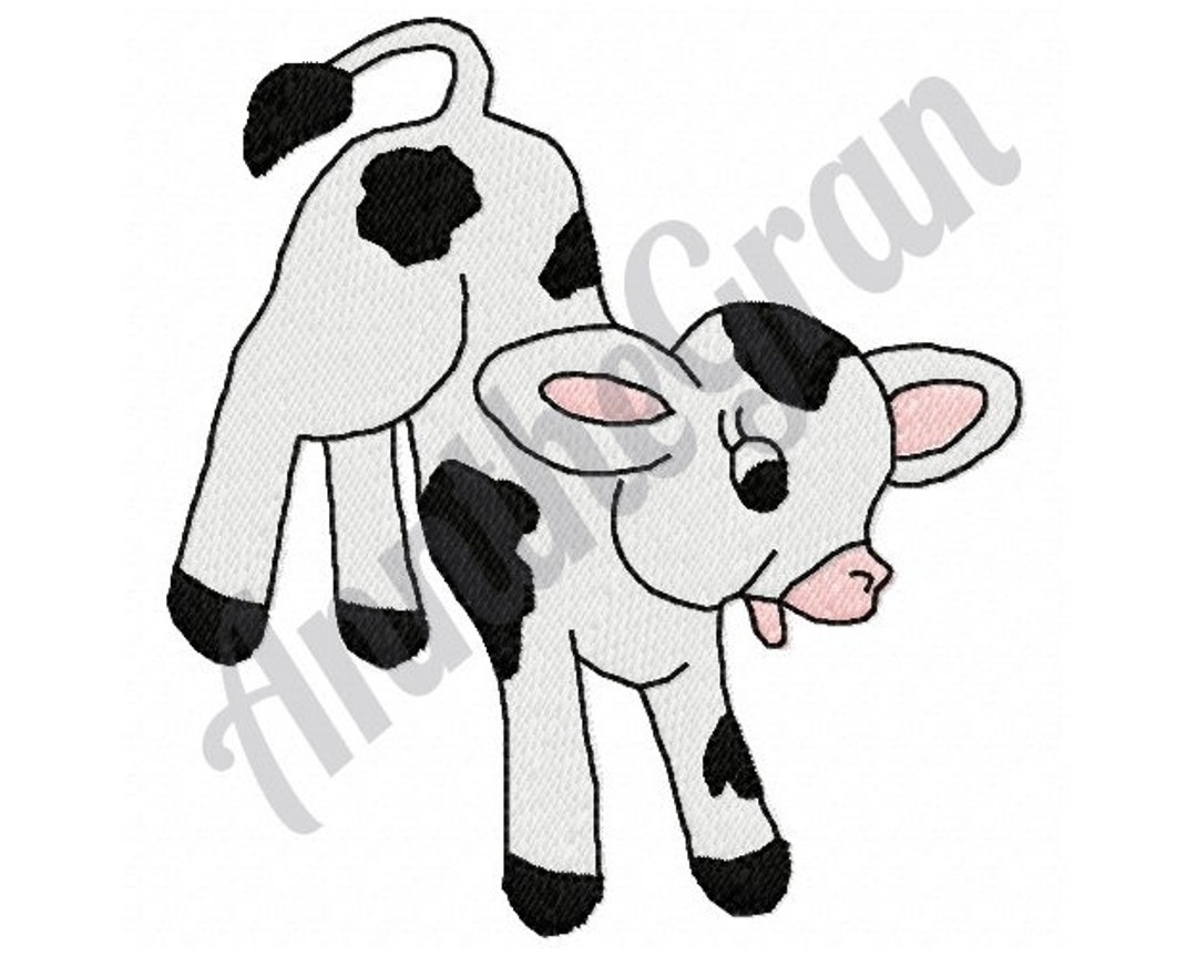 Baby Cow Embroidery Design. Machine Embroidery Design. Calf Embroidery ...