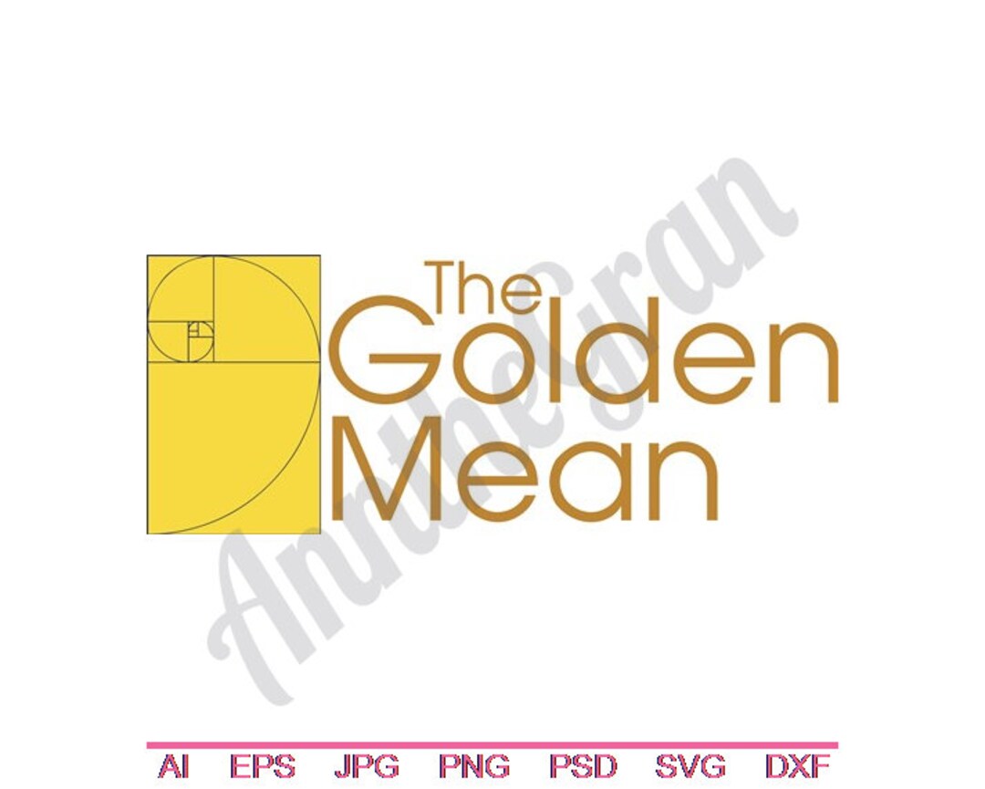 The Golden Mean Svg Dxf Eps Png Jpg Vector Art - Etsy