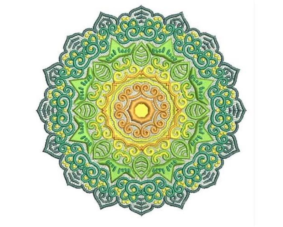 Sunburst Mandala - Machine Embroidery Design - Etsy