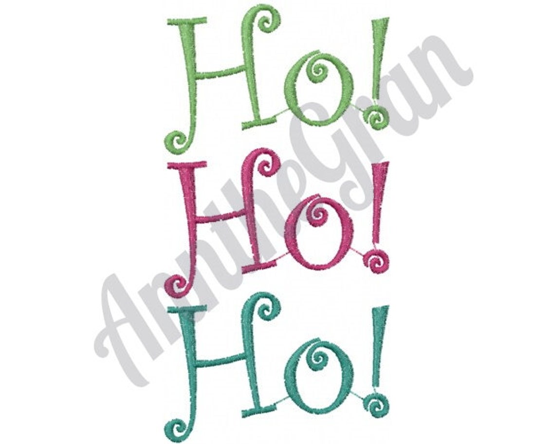 Christmas HO HO HO Embroidery Design. HoHoHo Embroidery | Etsy
