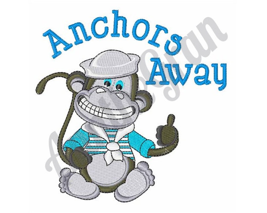 Sailor Baby Monkey Embroidery Design. Machine Embroidery Design ...