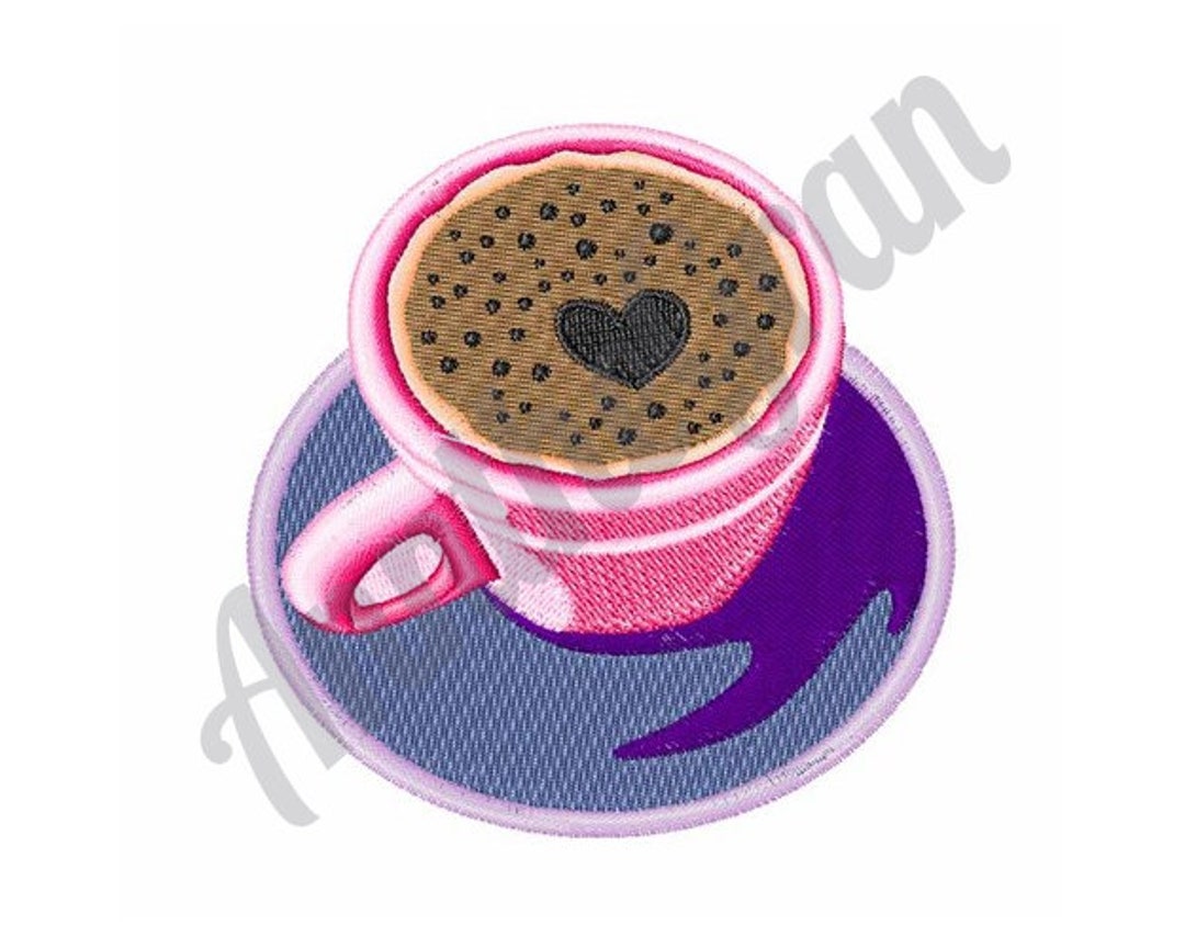 I Love Coffee Embroidery Design. Machine Embroidery Design. Hot Coffee ...