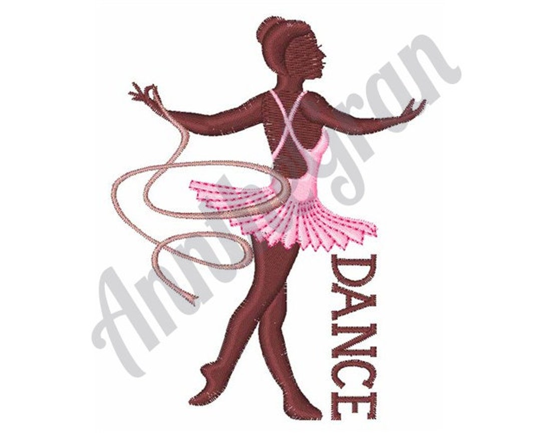 Ribbon Dancer Embroidery Design. Machine Embroidery Design. Ballerina ...