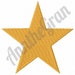 Gold Star Machine Embroidery Design - Etsy