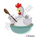 Chicken in Bowl Embroidery Design. Machine Embroidery Design. Cooking ...
