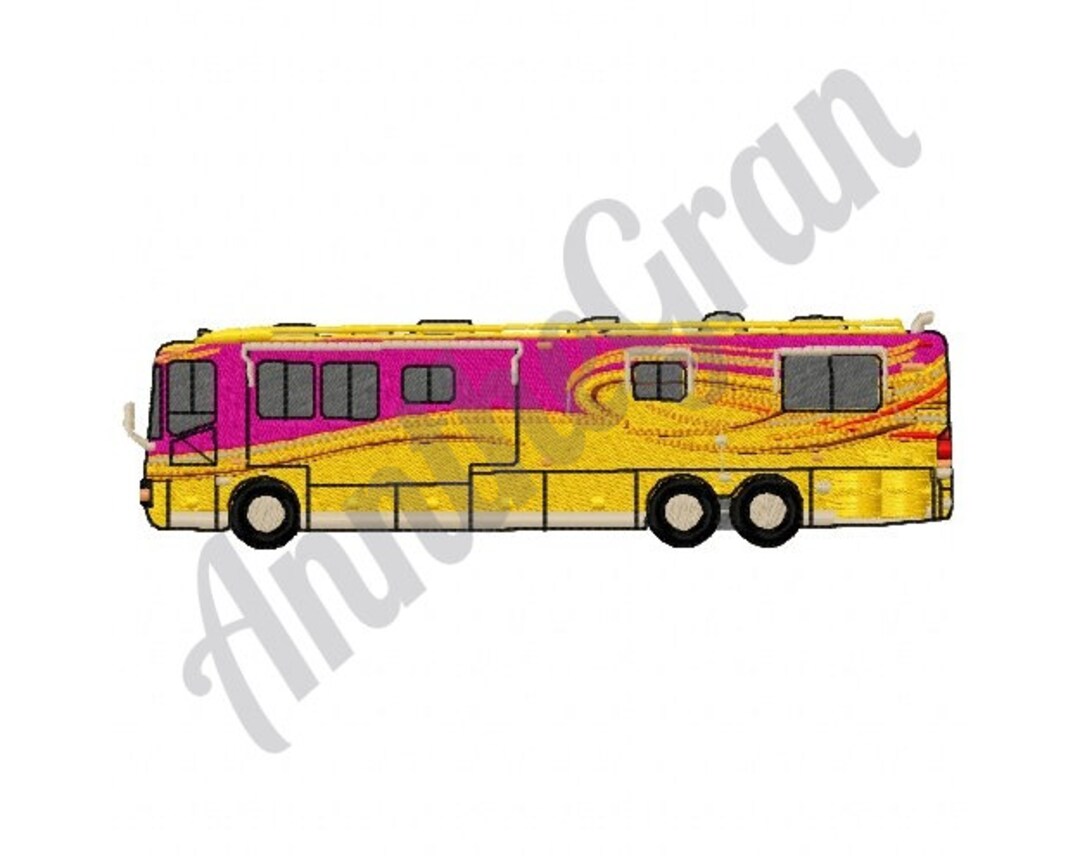 Luxury RV Bus Embroidery Design. Machine Embroidery Design. Luxury ...