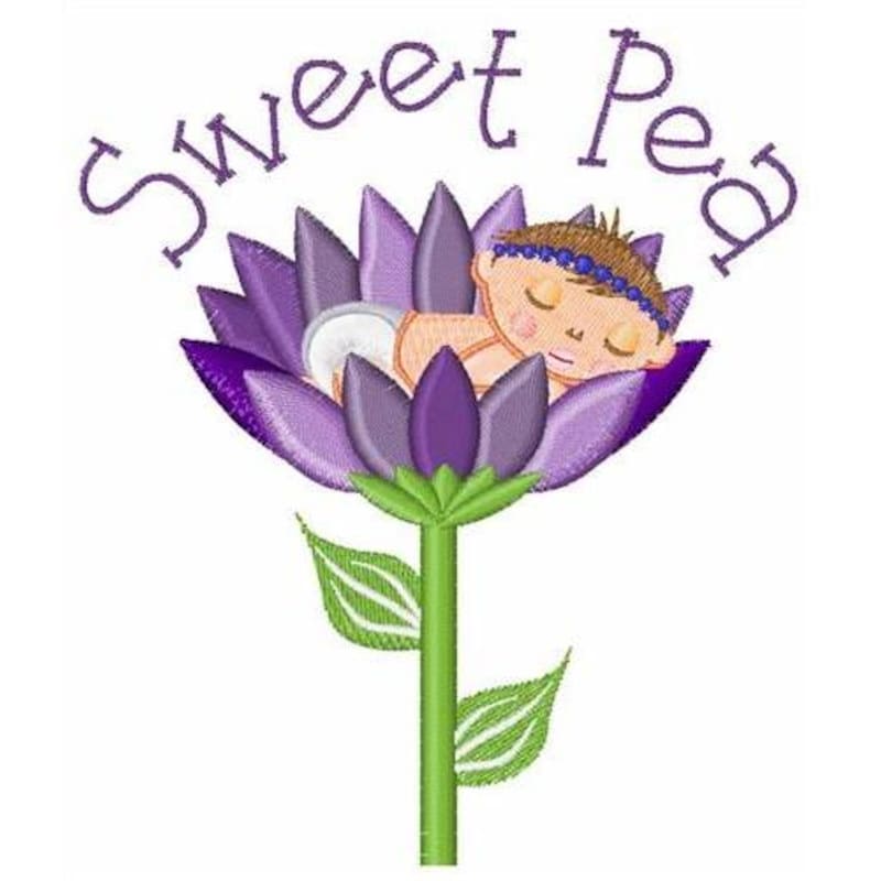 Sweet Pea Hand Embroidery - Etsy