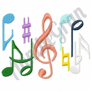 Musical Notes Embroidery Design. Machine Embroidery Design. Music Note ...