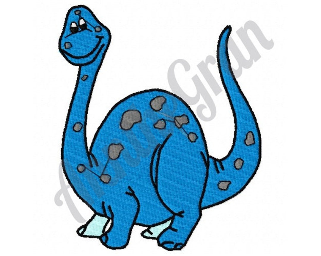 Dinosaur Embroidery Design. Machine Embroidery Design. Blue Dino ...