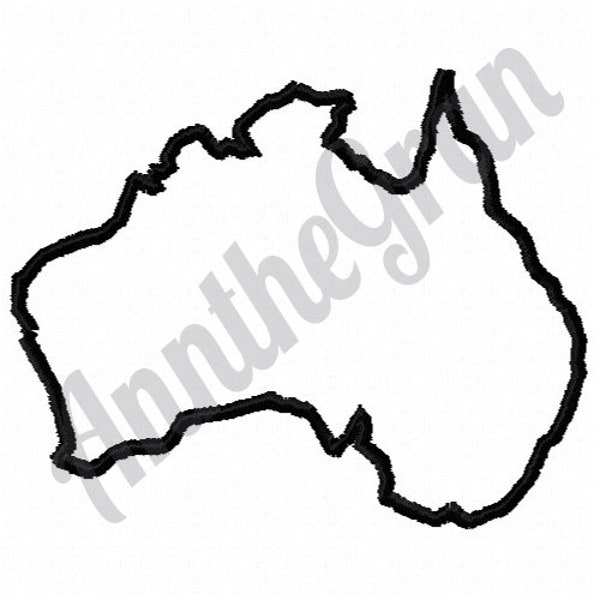 Map Australia Embroidery - Etsy
