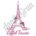 Eiffel Tower Paris Embroidery Design. Machine Embroidery Design. Eiffel ...