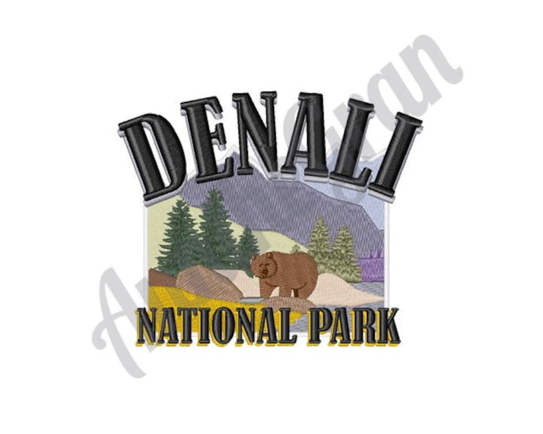 Denali National Park - Machine Embroidery Design, Alaskan Wildlife ...