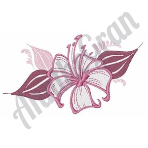 Hibiscus Flower Embroidery Design. Machine Embroidery Design. Hibiscus ...