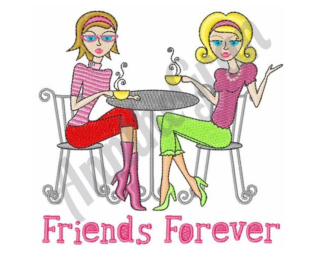 Friends Forever Embroidery Design. Machine Embroidery Design. Ladies ...