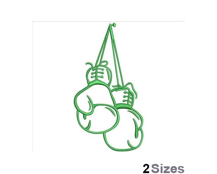 Hanging Boxing Gloves Machine Embroidery Design 2 Sizes, Boxing Gloves ...