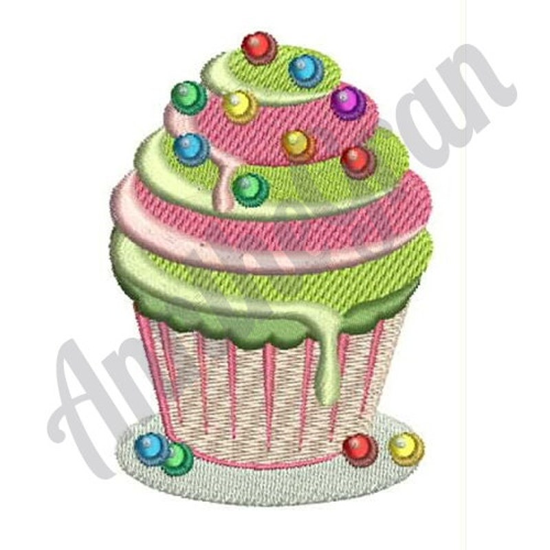Cupcake Embroidery - Etsy