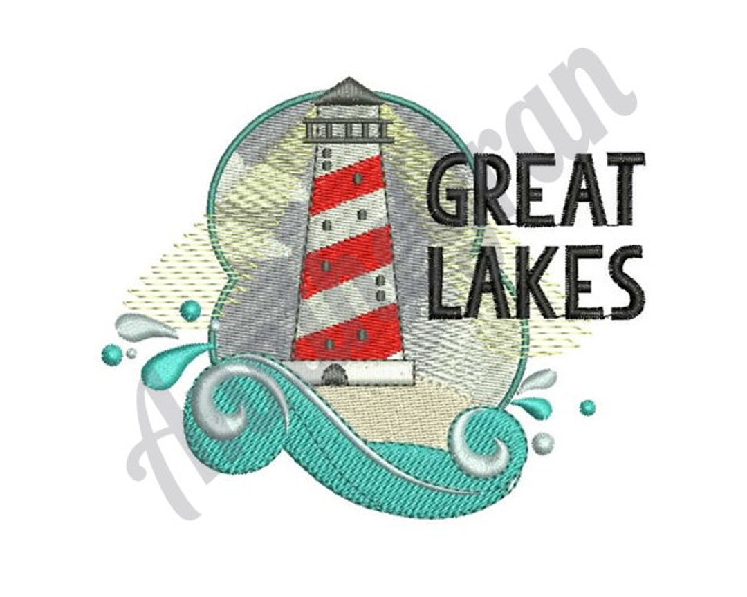 Great Lakes Lighthouse Embroidery Design. Lighthouse Pattern. - Etsy
