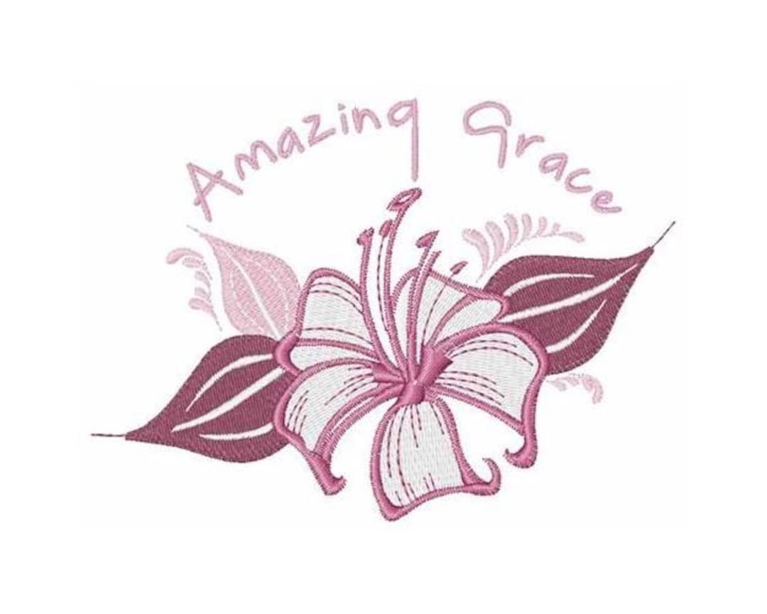 Amazing Grace - Machine Embroidery Design, Hibiscus Flower Embroidery ...