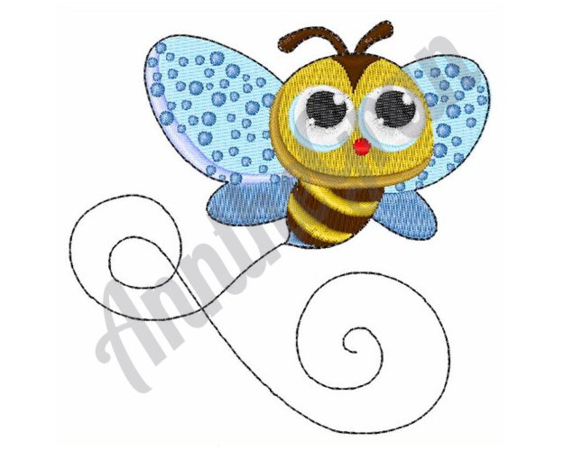 Baby Bee Swirls Embroidery Design. Machine Embroidery Design. Baby Bee ...