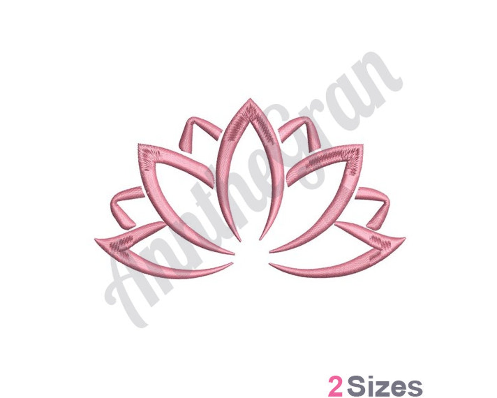 Pink Lotus - Machine Embroidery Design. Lotus Flower Embroidery Pattern ...