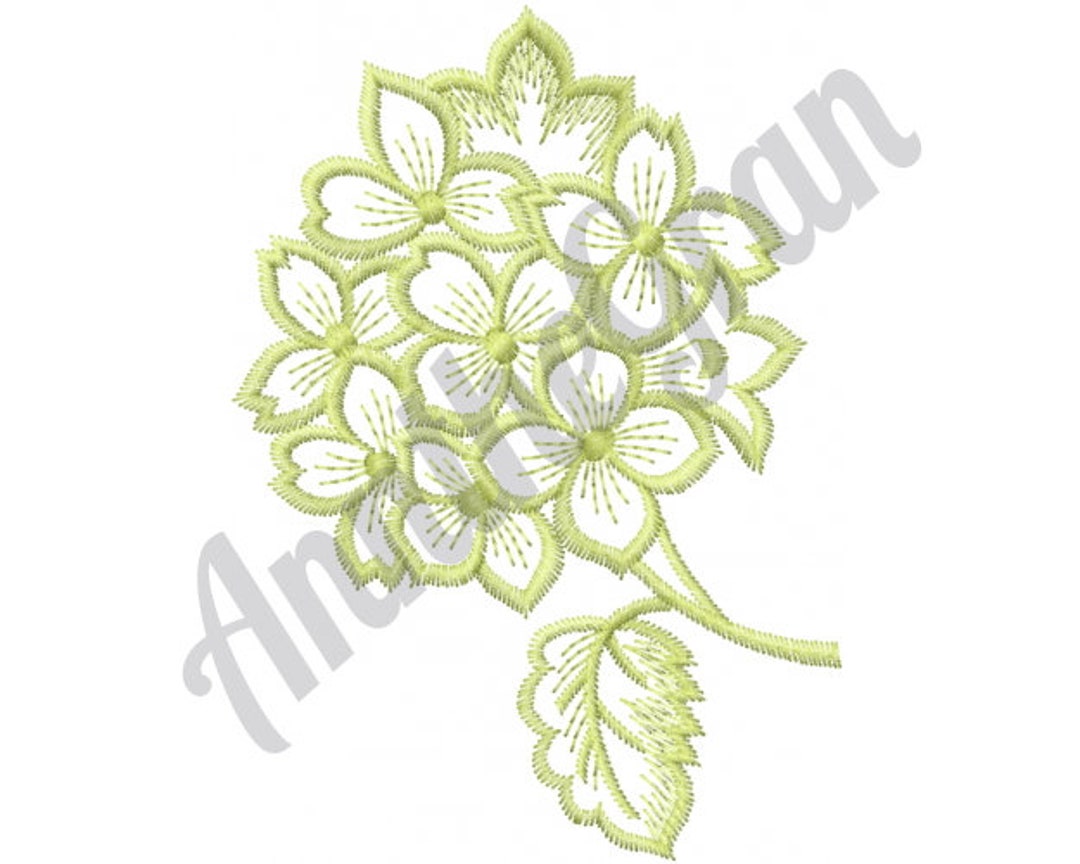 Hydrangea Embroidery Designs. Machine Embroidery Design. Hydrangea ...