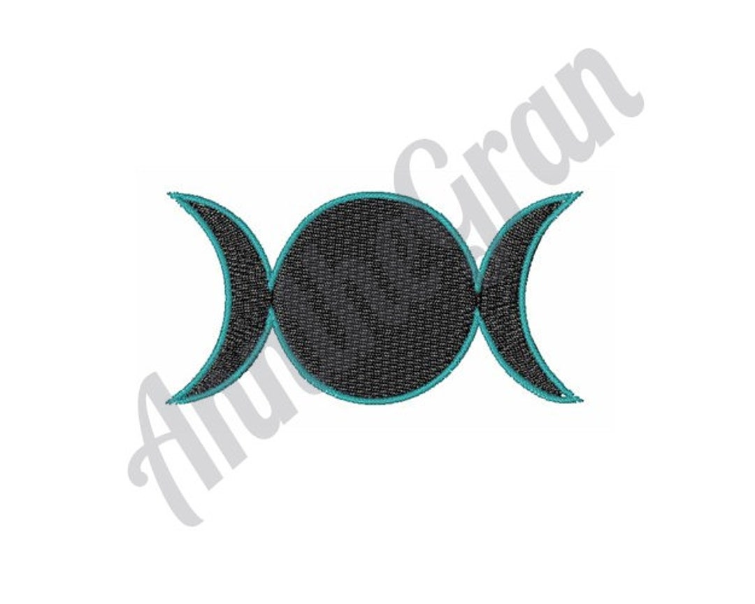 Phases of Moon Machine Embroidery Design Crescent - Etsy