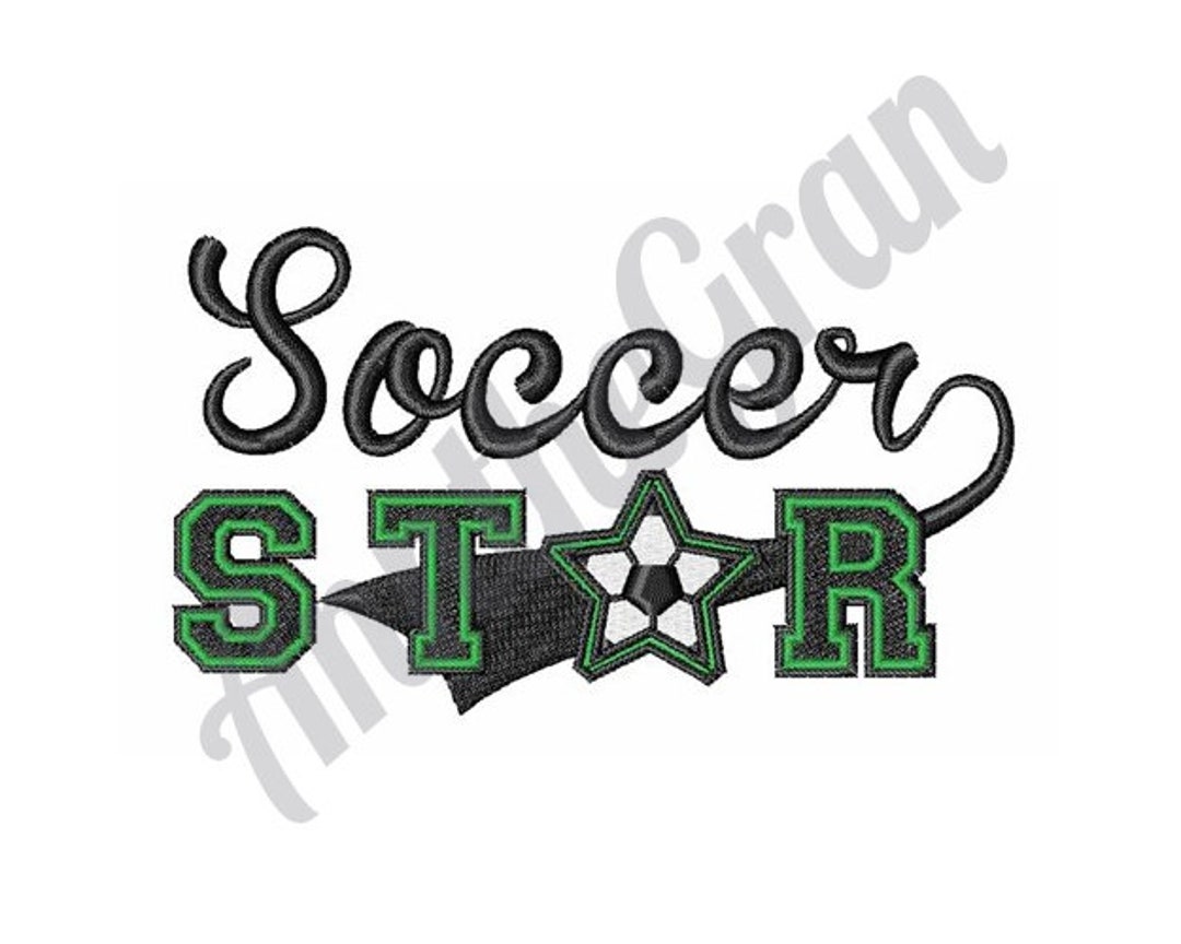 Soccer Star Embroidery Design. Machine Embroidery Design. Soccer Logo ...