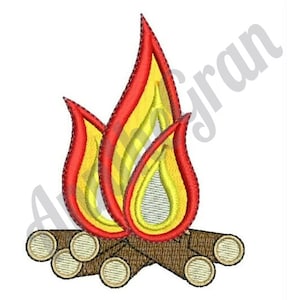 Campsite Fire Embroidery Design. Machine Embroidery Design. Camp Out ...