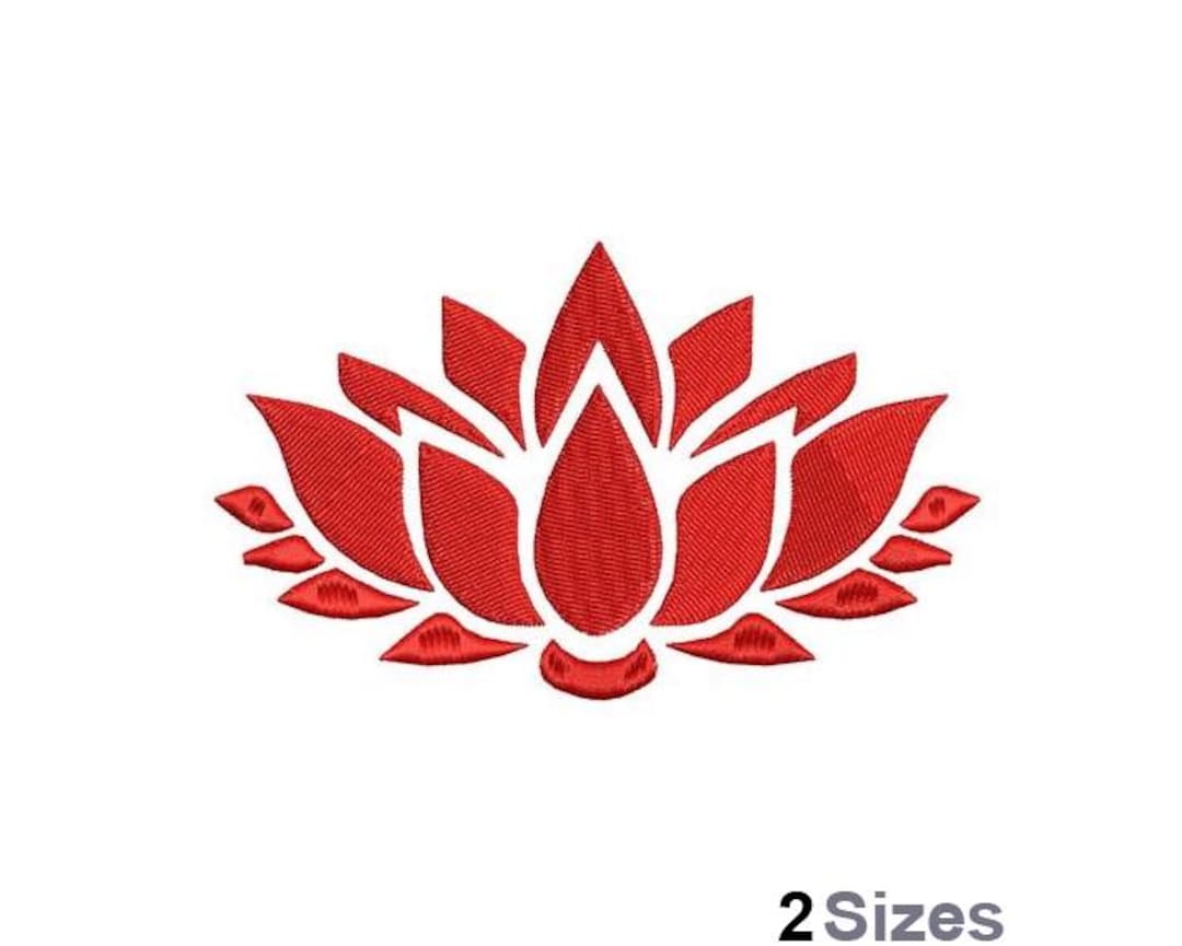 Lotus Outline - Machine Embroidery Design - 2 Sizes, Lotus Flower ...