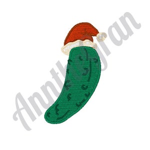 Christmas Pickle Embroidery Design. Machine Embroidery Design. Pickled Cucumber Pattern. Santa ...