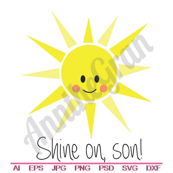 Sunshine Smiling Face Svg - Etsy