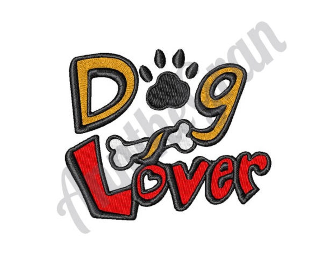 Dog Lover Machine Embroidery Design - Etsy