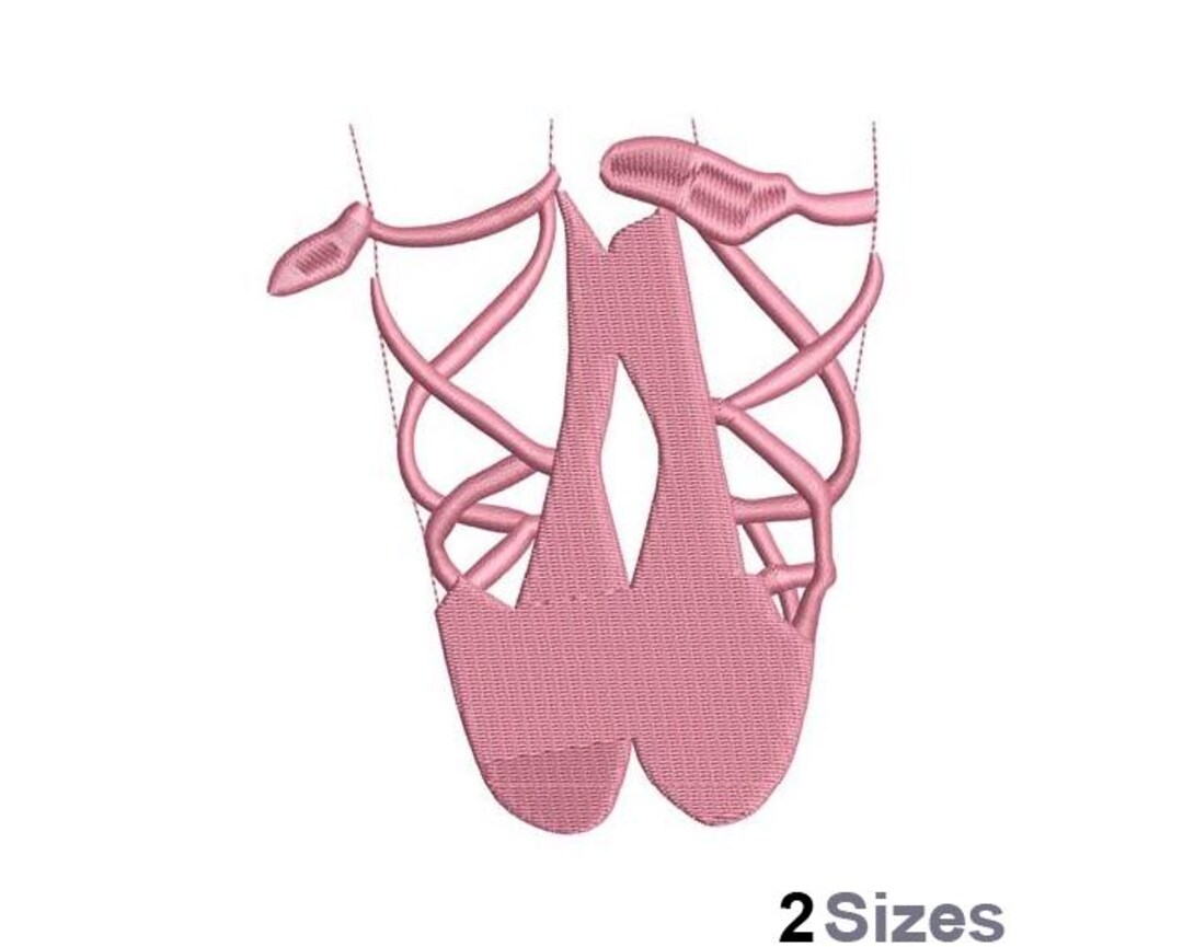 Ballerina Slippers - Machine Embroidery Design - 2 Sizes, Ballet Shoes ...