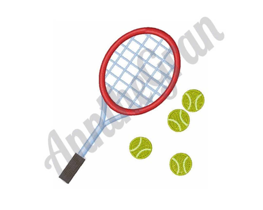 Tennis Embroidery Design. Machine Embroidery Design. Tennis Racket ...