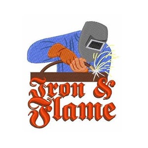 Iron & Flame - Machine Embroidery Design - Etsy