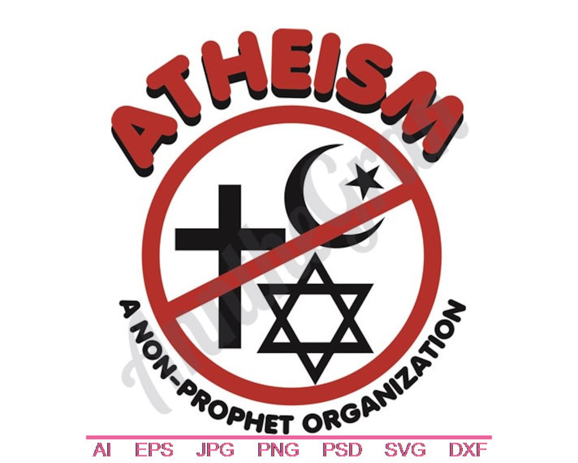 Atheism Symbol Svg Dxf Eps Png Jpg Vector Art Clipart - Etsy