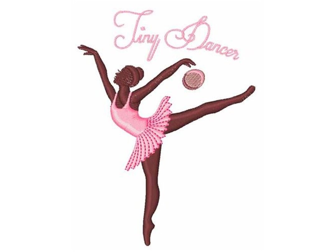 Tiny Dancer Ballerina With Ball - Machine Embroidery Design, Ballet ...
