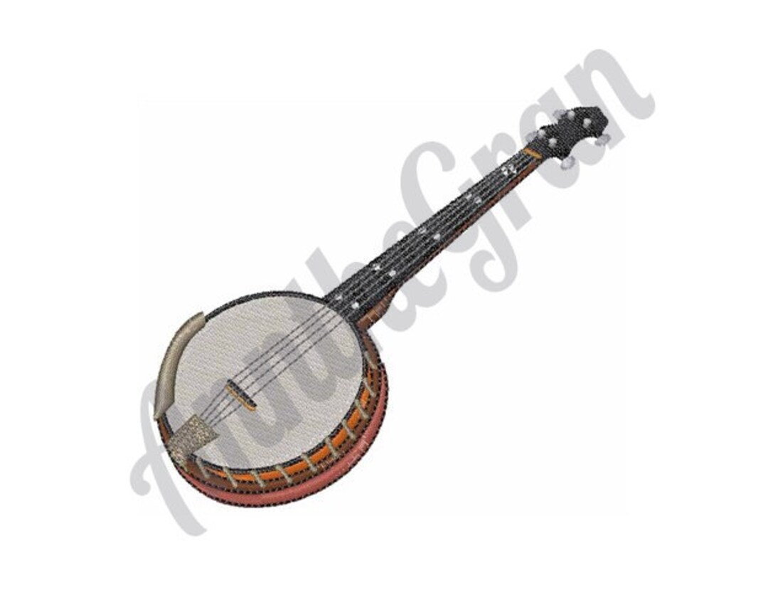 Banjo - Machine Embroidery Design. Musical Instrument Embroidery Design ...