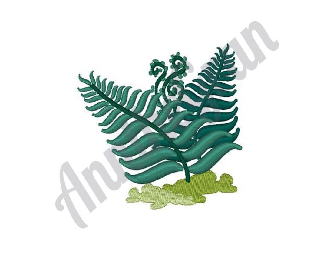Fern Plant Machine Embroidery Design, Ferns Embroidery Pattern, Fern ...