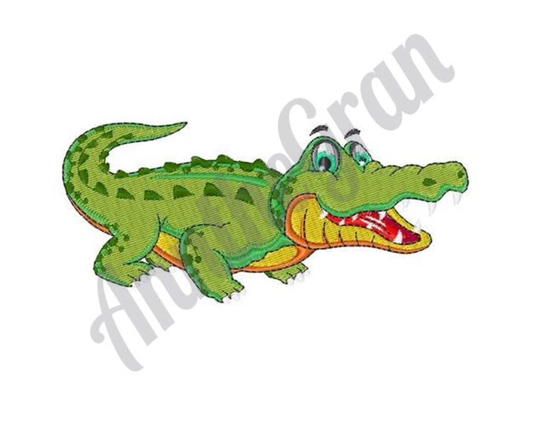 Alligator Machine Embroidery Design, Crocodile Embroidery Pattern ...