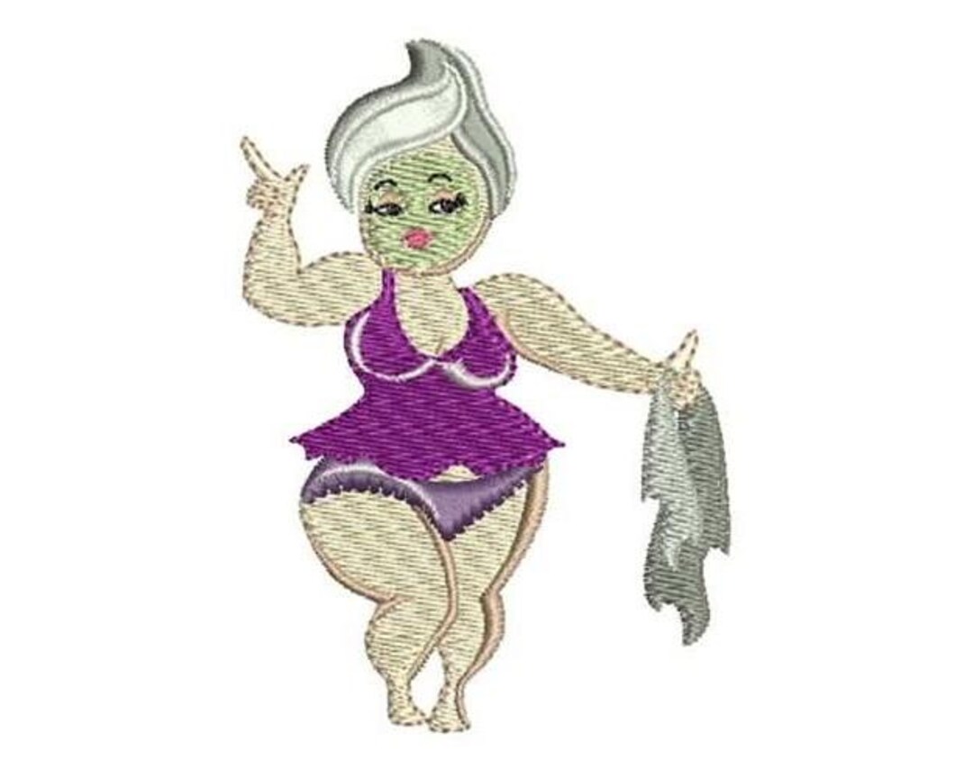 Swimsuit Lady - Machine Embroidery Design - Etsy