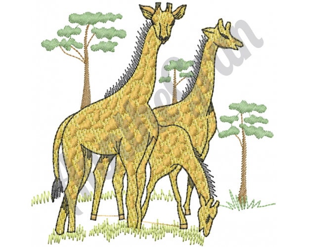Giraffes Embroidery Design. Machine Embroidery Design. Giraffe ...