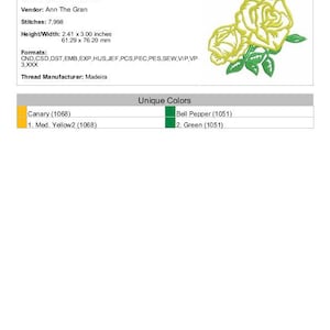 Yellow Roses Outline - Machine Embroidery Design - 2 Sizes, Yellow ...