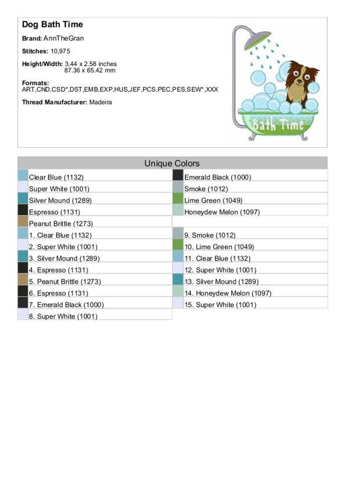 Bath Time Dog Embroidery Design. Machine Embroidery Design. - Etsy