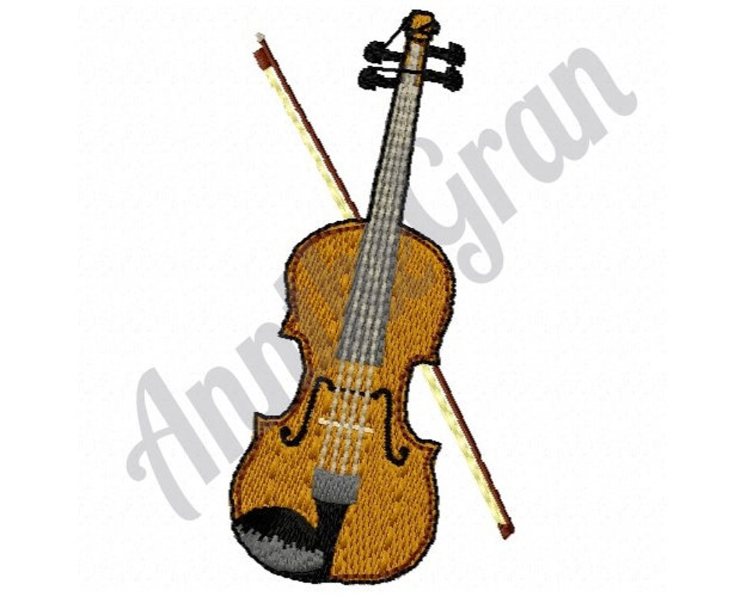 Violin Embroidery Design. Machine Embroidery Design. Musical Instrument ...
