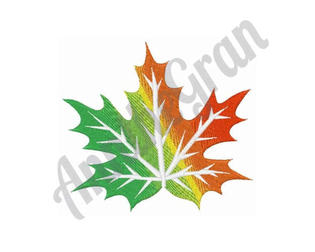 Maple Leaf Embroidery Design. Leaf Embroidery Design. Autumn Embroidery ...